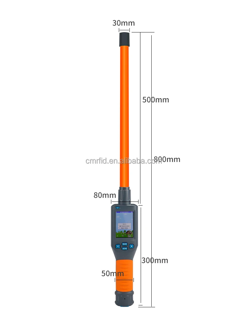 CMRFID Stick Ear Tag Scanner - Long Range Multi-Tag Reader