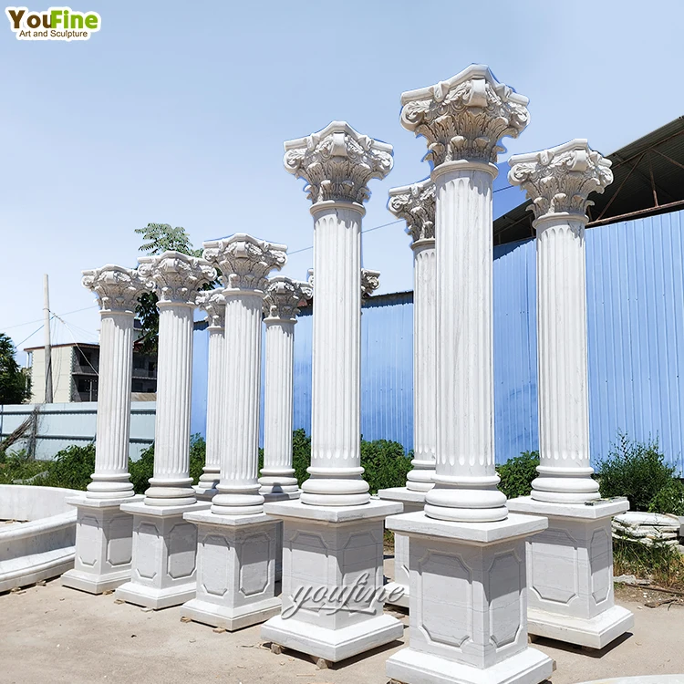 Stone Roman Column Marble Decorative Pillars for Homes - Hand Carved ...