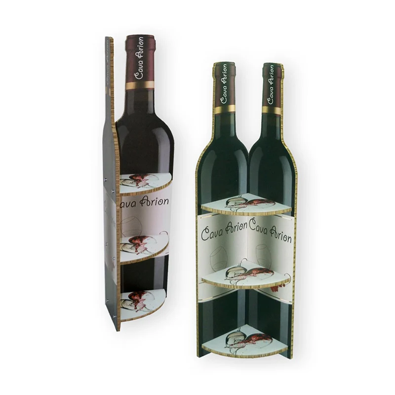 Custom Retail Honeycomb Cardboard Display Stand Floor Standing Wine ...