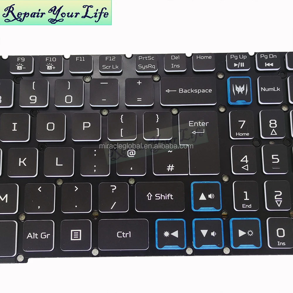 Uk Rgb Backlight Gaming Laptop Keyboard For Acer Nitro 5 An515-54 An515 ...