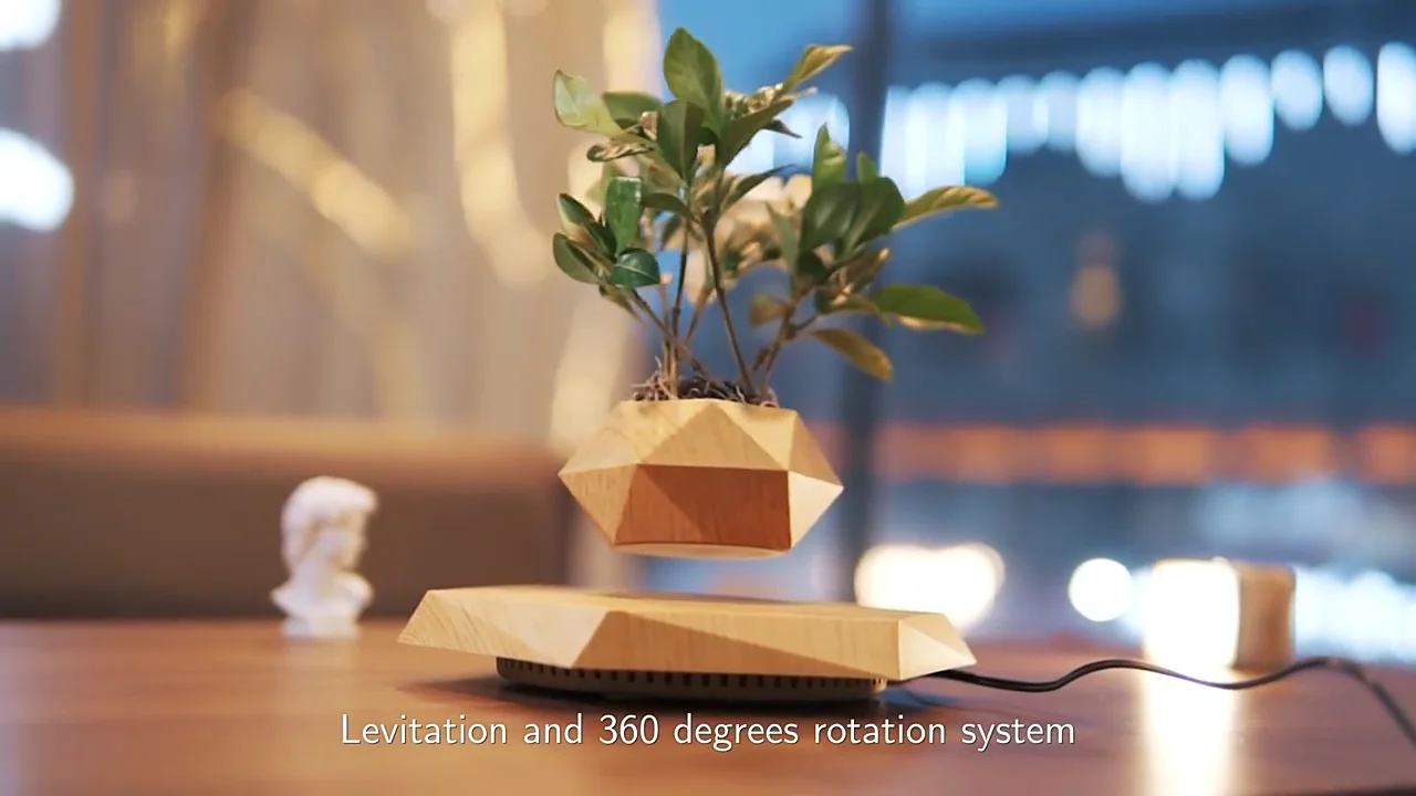 Magnetic Levitating Plant Pot Floating Plant Magnetic Levitation ...