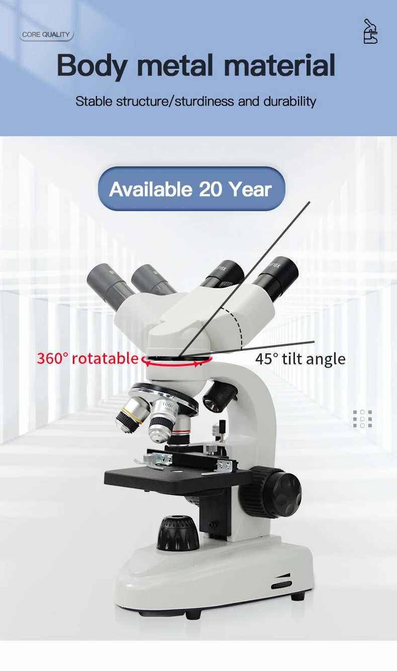 EOC HD Image Biological Binocular Microscope 10x Objective for Optical ...