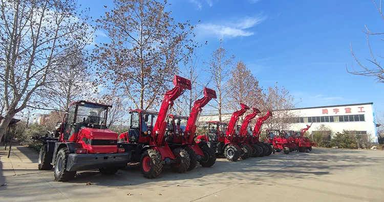 Fully Hydraulic 4 Wheel Drive Mini Telescopic Loader DY1150 Farm Front ...