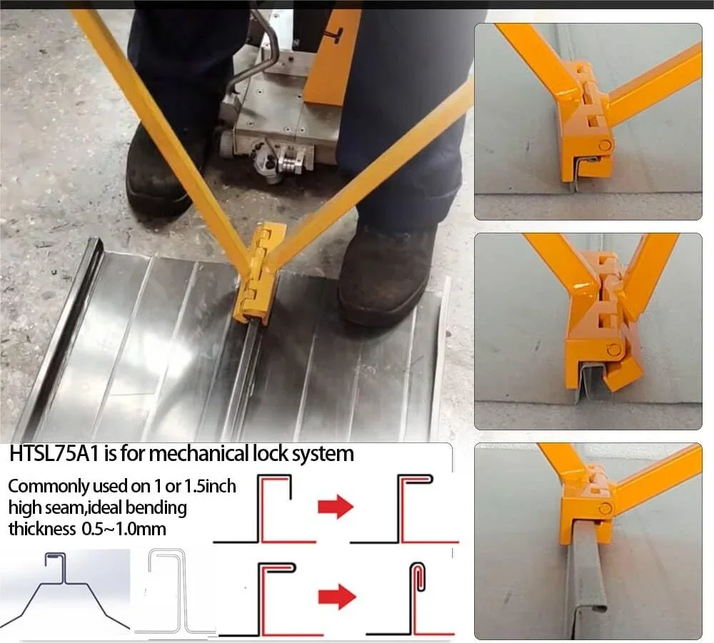 2-in-1 Hand Seamer Tool for Standing Seam Metal Roofing Installation ...