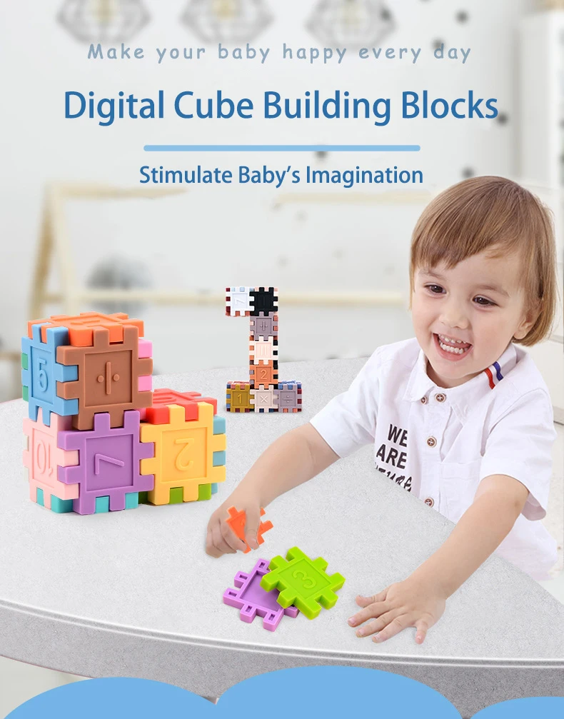 Custom Silicone Soft Building Blocks Kids Puzzle Other Baby Toys Early ...