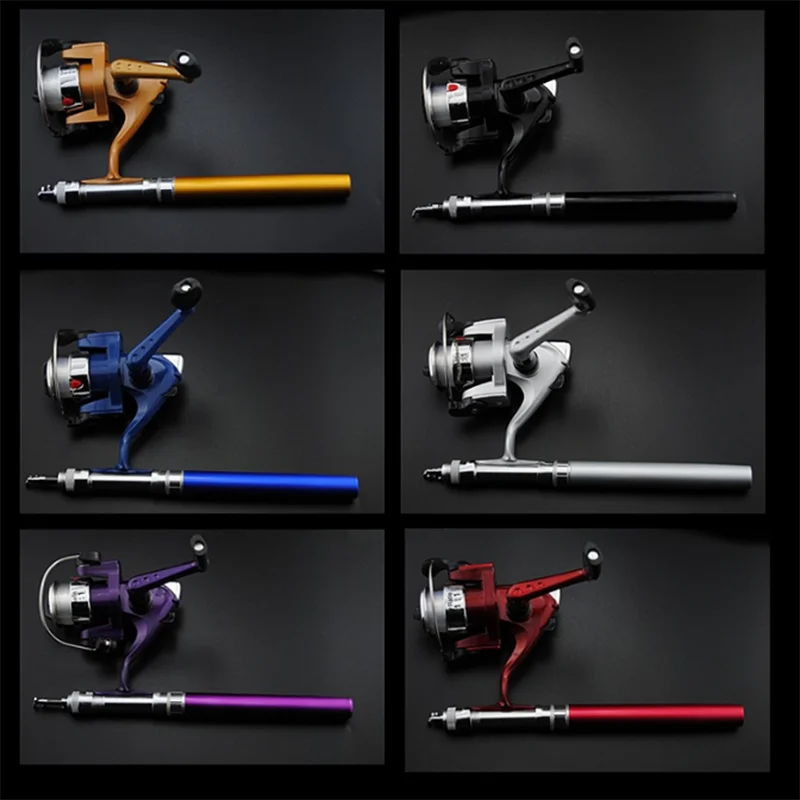 Mini Fishing Rod Telescopic Fishing 1m Spinning Portable Pocket Pole ...