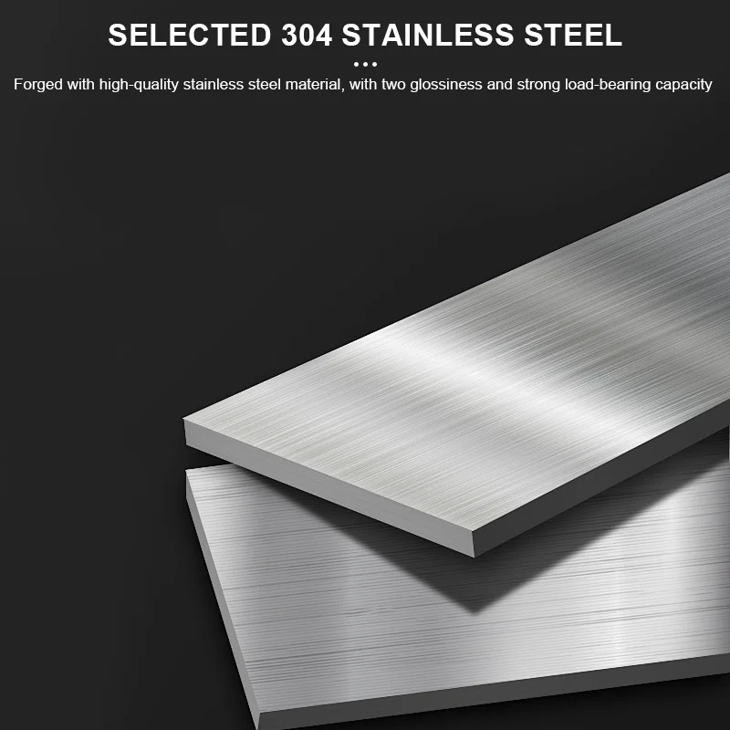 Customized Size Silver Brushed Sus304 Hand Towel Holder Self Adhesive Bathroom Towel Bar Stick ...