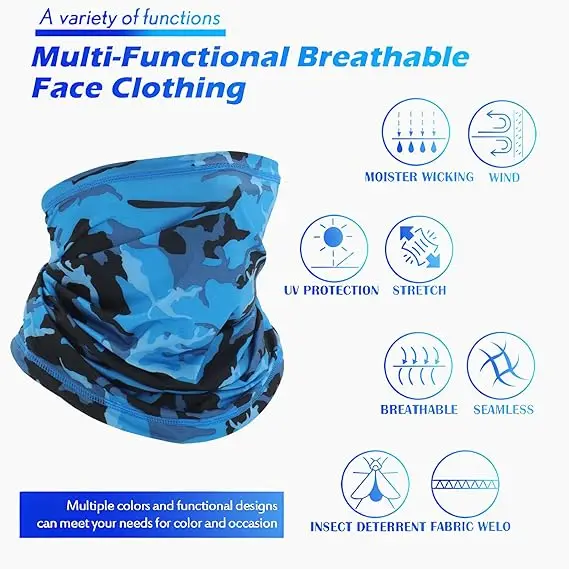 Seamless Multifunction Bandana UV Sun Protection Headwrap Scarf and ...