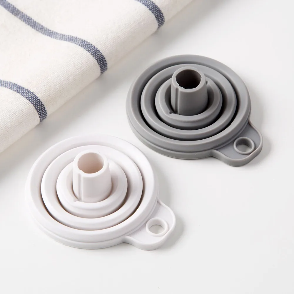 Foldable Silicone Funnel Filling Empty Bottle Portable Folding Funnels ...