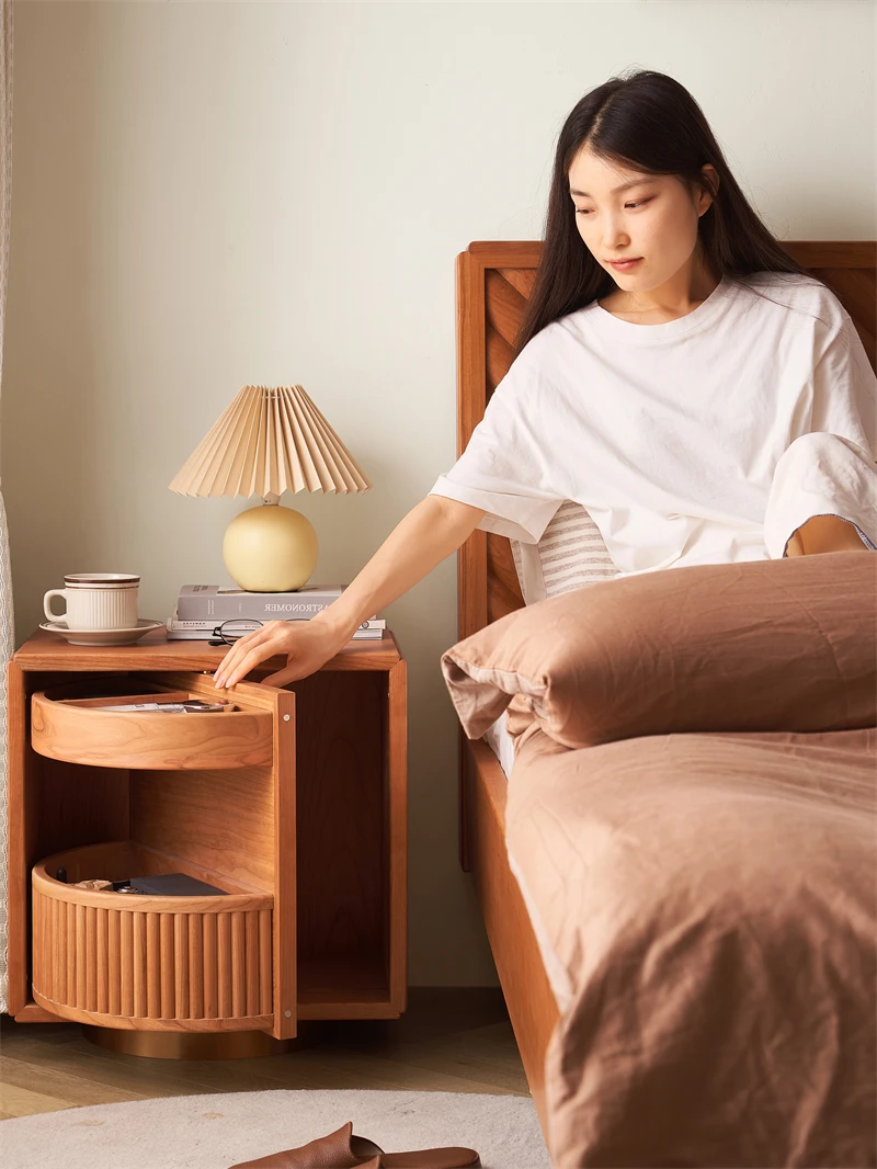 Modern Design Bedroom Furniture Wooden End Side Table Rotating Bedside Table Nightstands - Buy ...