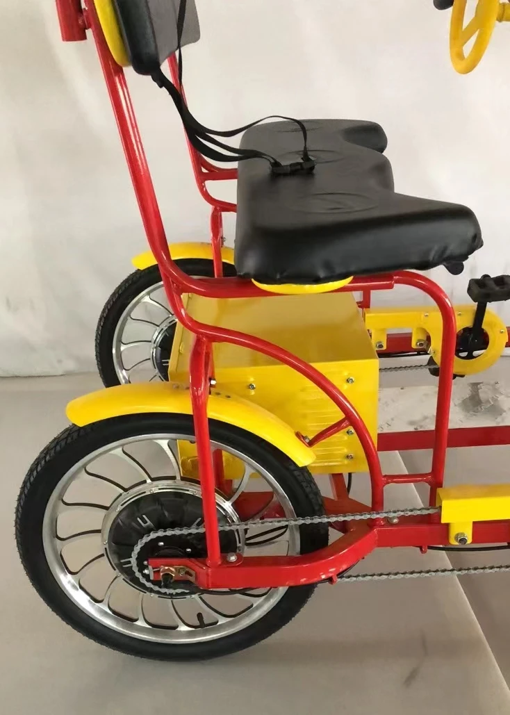 48V Electric Surrey Bikes - Tandem Quadricycles for Sale