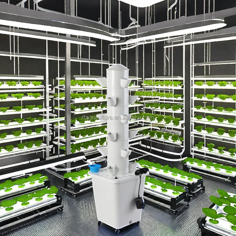 30 Holes Hydroponic Tower Vertical Gardening System & Aeroponics Garden ...