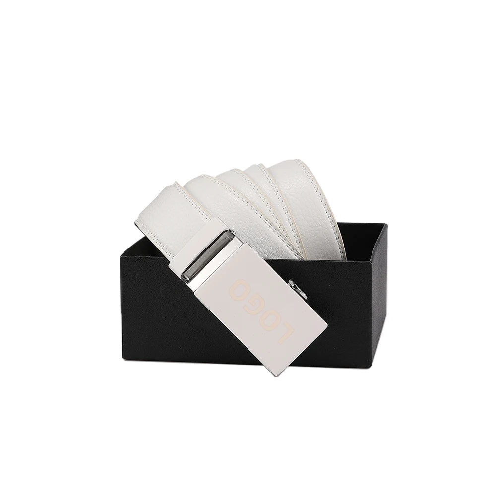 Custom Logo Fashion Men's Leather Belts - Adjustable & Stylish