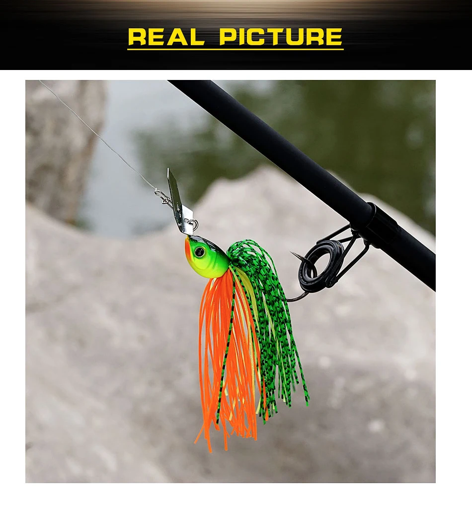 Fishing Chatterbait 16g Jig Hook Spinner Baits Buzz Bait Bass Pike ...