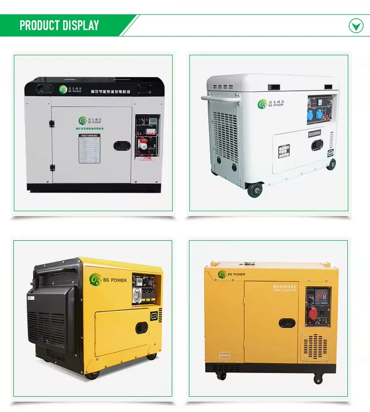 Air Cooled Engine Motor Electric Start 5000 Watts Diesel Generator 6KW ...