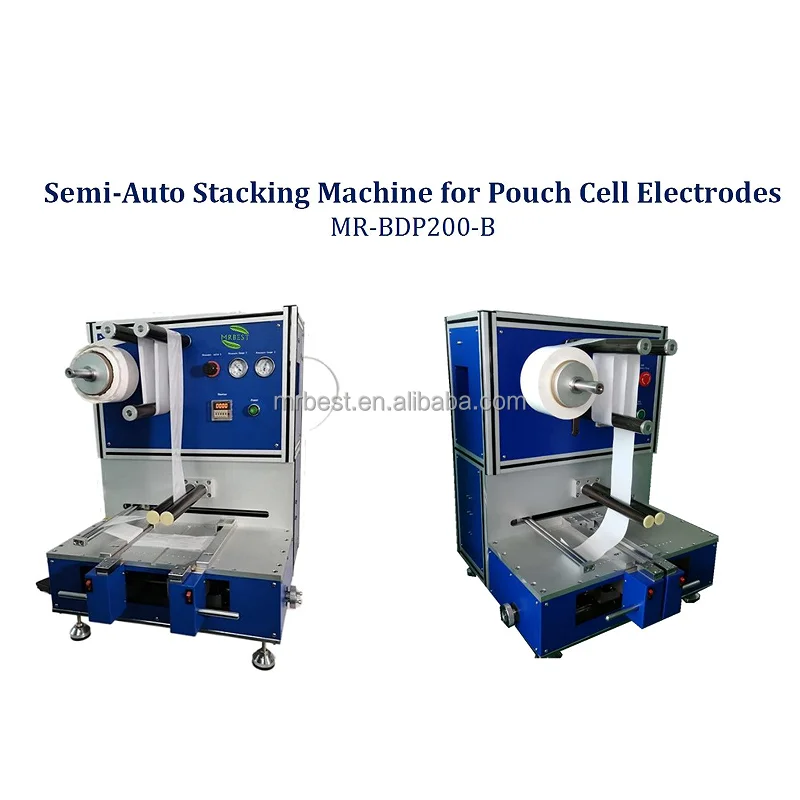 Semi-auto Pouch Cell Battery Electrodes Sheet Lamination Stacking Machine for Pouch Cell Making ...