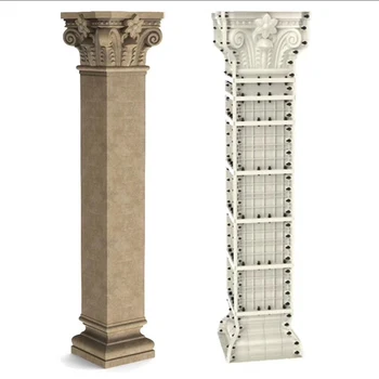 30cm 12 Inches Square Plastic Column Concrete Pillar Mold With Smooth ...