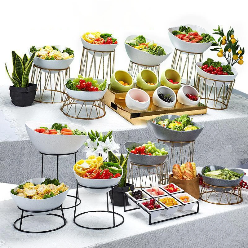 Eco-friendly Buffet Food Riser Display Stands for Events