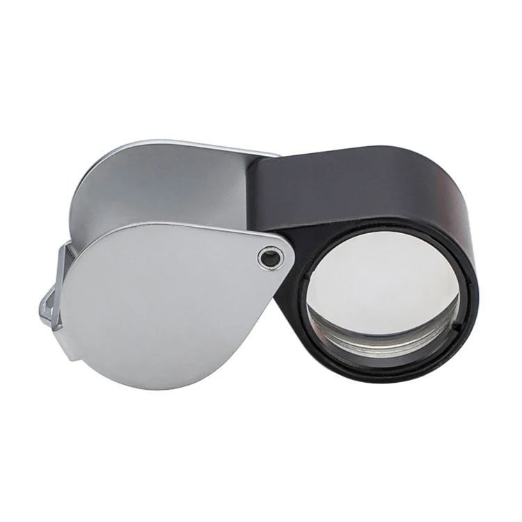 BIJIA 10X 21mm Metal Screen Magnifier Pocket Folding Loupe with ...