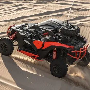 Utv Rock Sliders Red Side Nerf Bars Fit For Can-am Maverick X3/turbo/r ...