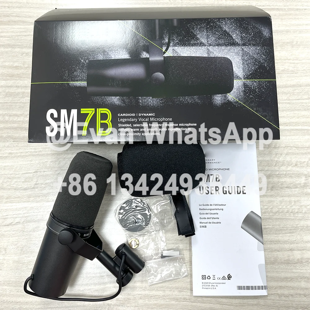 SM7B Cardioid Studio Microphone - Dynamic Vocal Broadcast