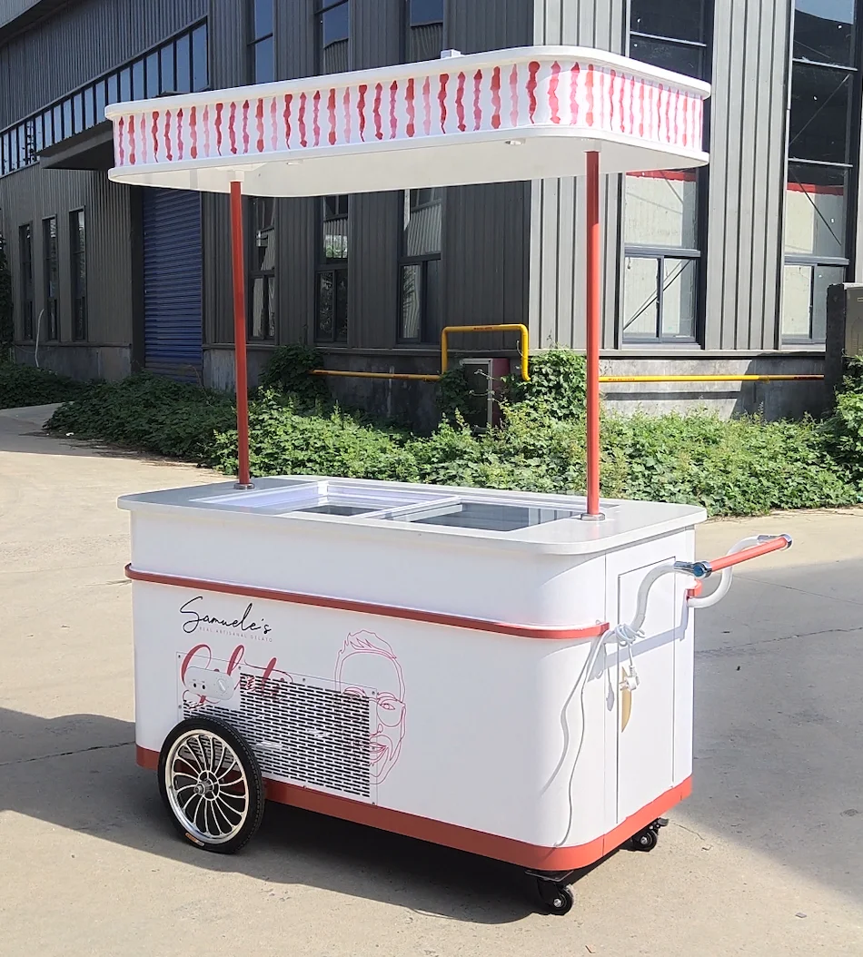 Fast Food Kiosk Trailer Ice Cream/outdoor Ice Cream Kiosk Push Car ...
