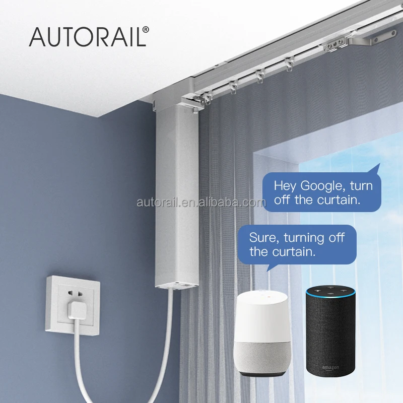 Automatic Motorized Curtains Smart Wifi Electric Curtain Motor Control ...
