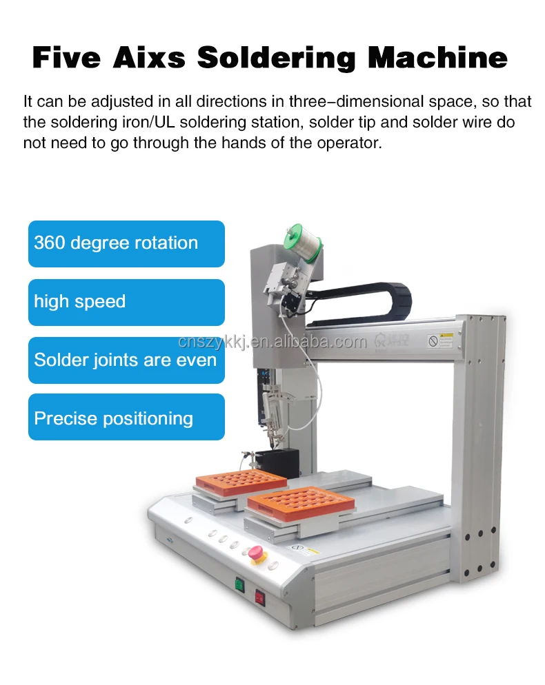 Double Platform Robotic Soldering Machine Pcb Automatic Five Aixs Smt ...