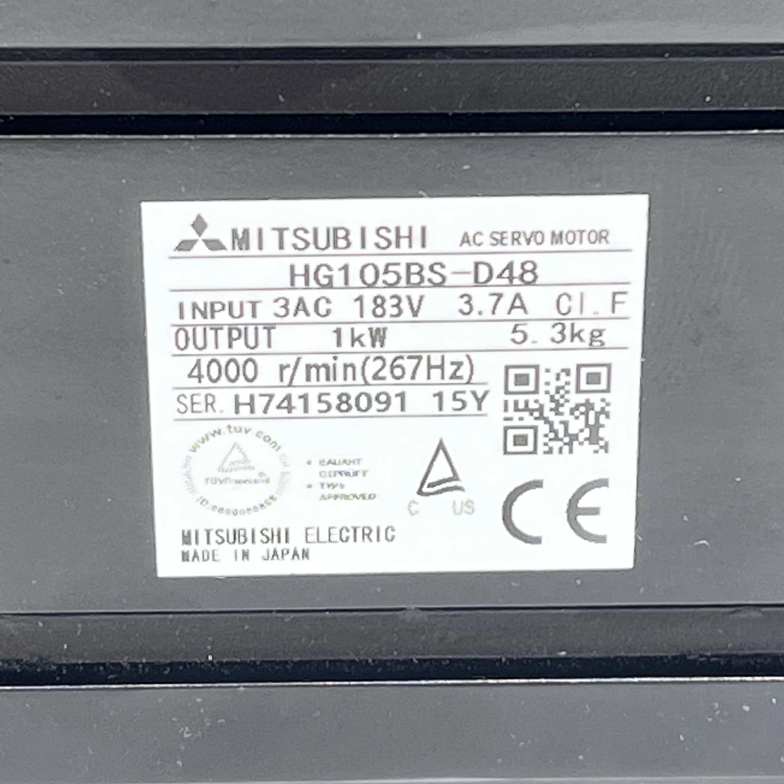 Japan Original Ac Servo Motor Hg105bs-d48 For Mit - Buy Hg105bs-d48 ...