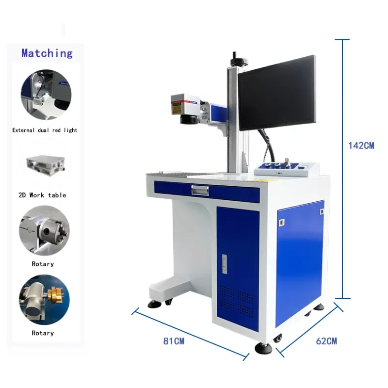Pvc Pipe Plastic Bottle Wire Fiber Desktop Laser Marking Machine ...