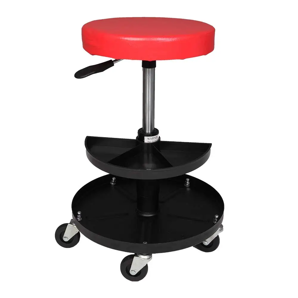 Rolling Creeper Garage Stool Shop Seat Padded Mechanic Stool with Tool Tray