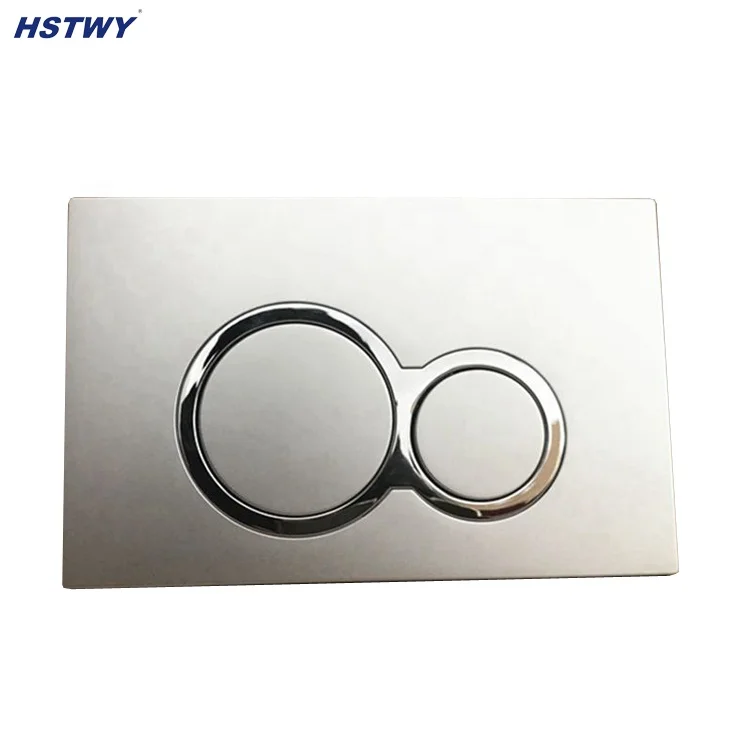 Dual Flush Matte Chrome Toilet Push Plate with Chrome Trims Quality ...