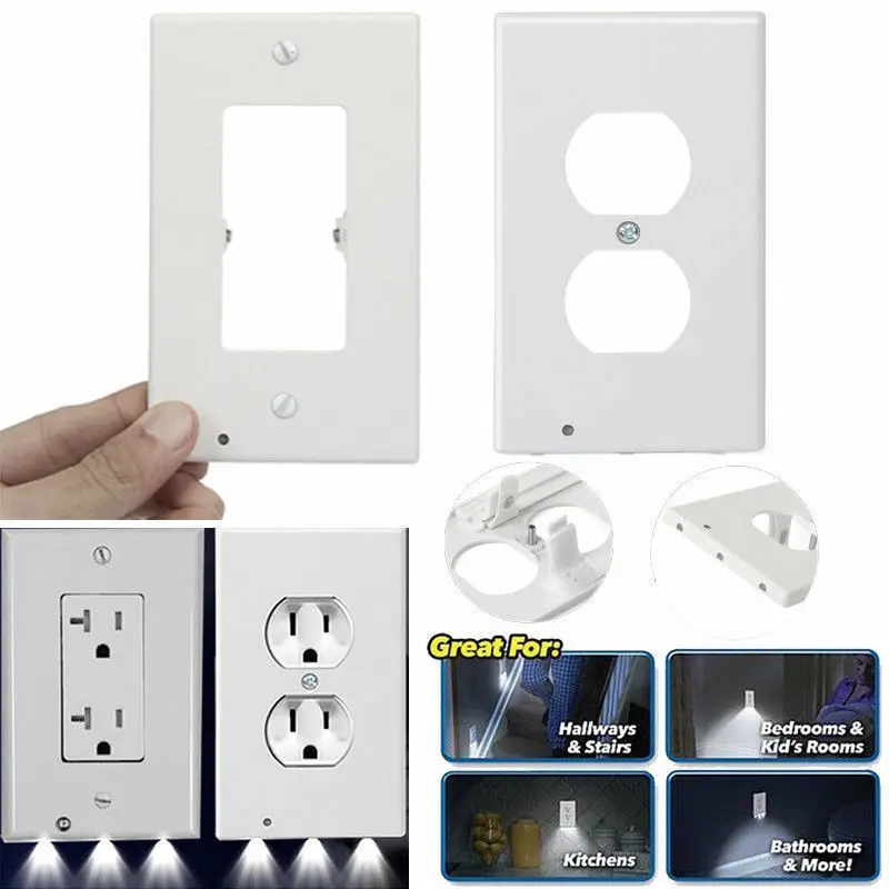 5-pack Outlet Cover With Built-in Led Night Light - Buy Socket Panel ...