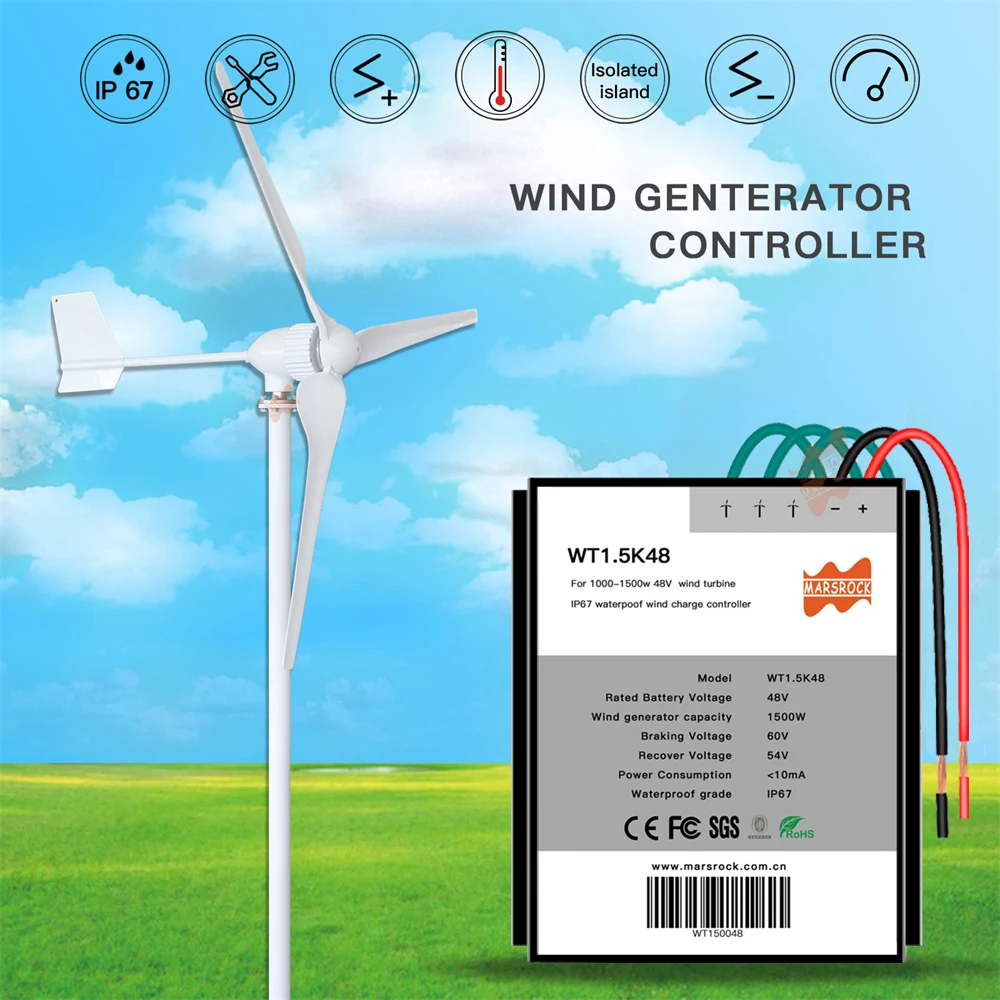 1500w 48v Wind Turbine Controller Hot Sales Wind Controller Pwm Ip67 ...