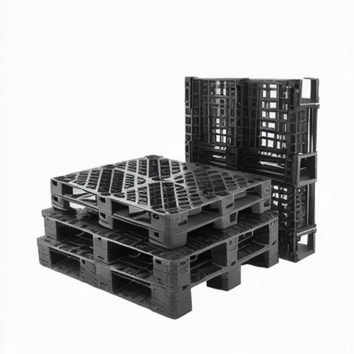 Black Color Plastic Pallet Fork Pallet Single Surface Warehouse ...