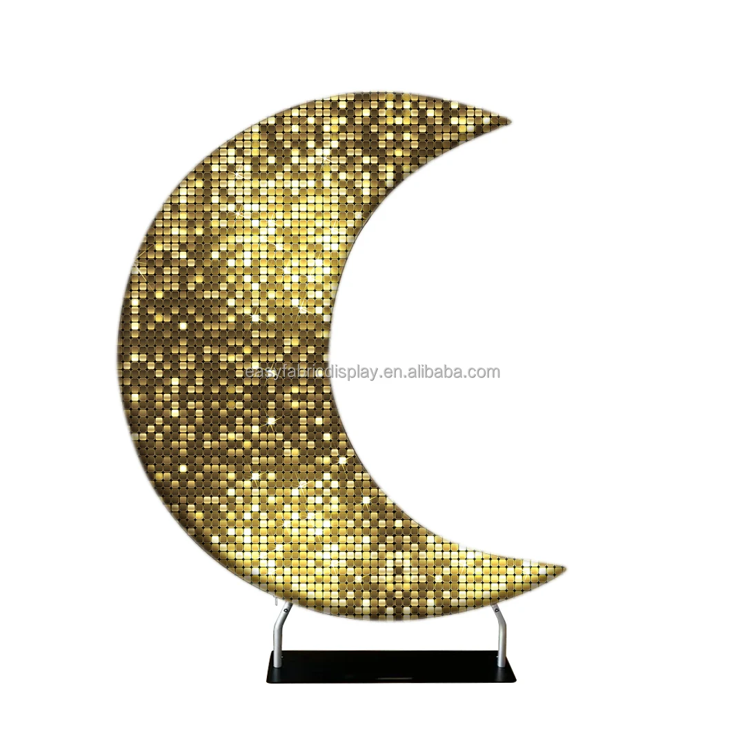 Unique Design Wedding Moon Shape Arch Sets Backdrop Aluminium Stand ...