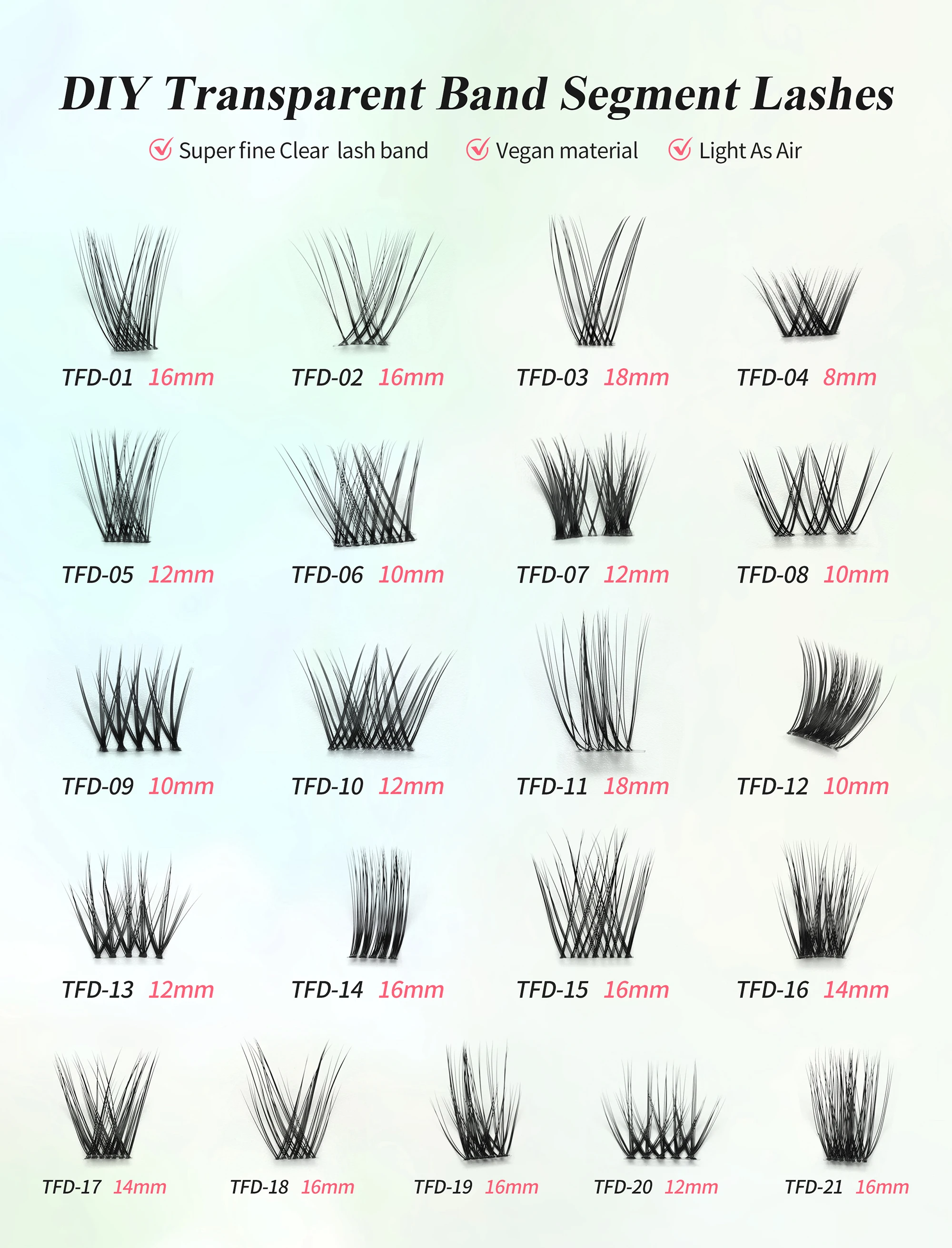 New Coming Cluster Lashes Pre-bond Press-on Diy Lashes Extension Kit ...