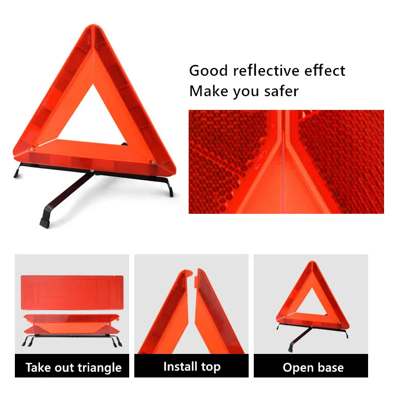 Folding Warning Triangle Red Fault Stop Wide Panel Parking High ...