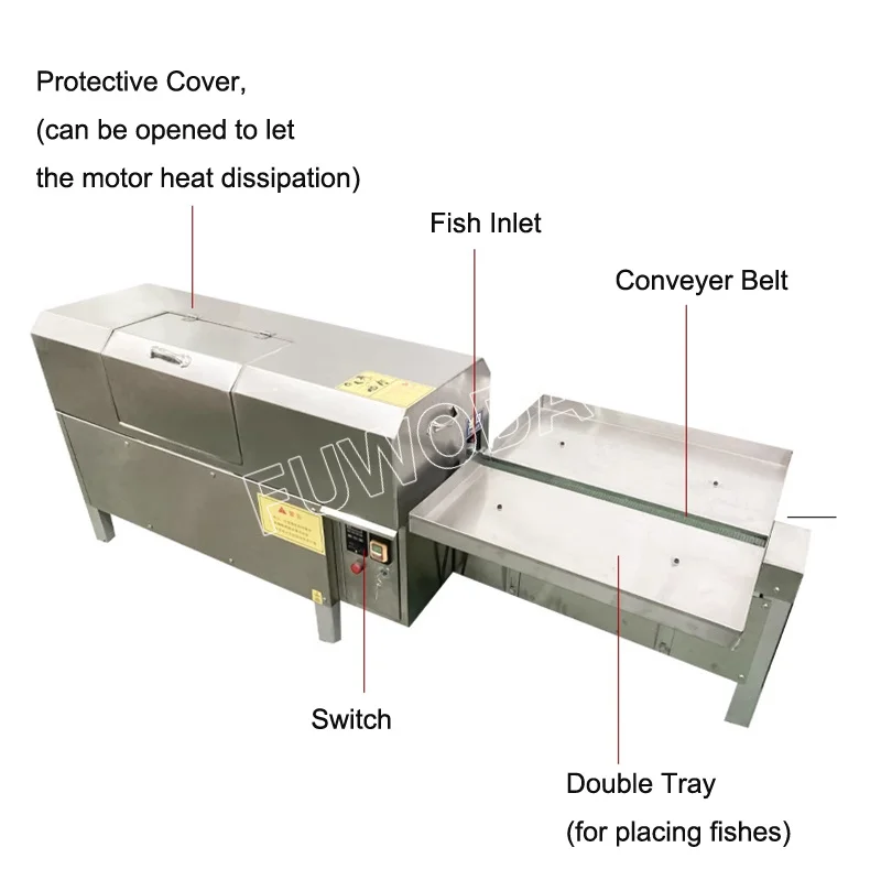 Easy Operation Small Fish Killing Viscera Remover Fish Offal Remover ...