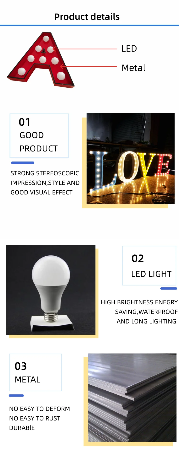 Marquee Light Numbers Letters of Display Stage Decoration Wholesale ...