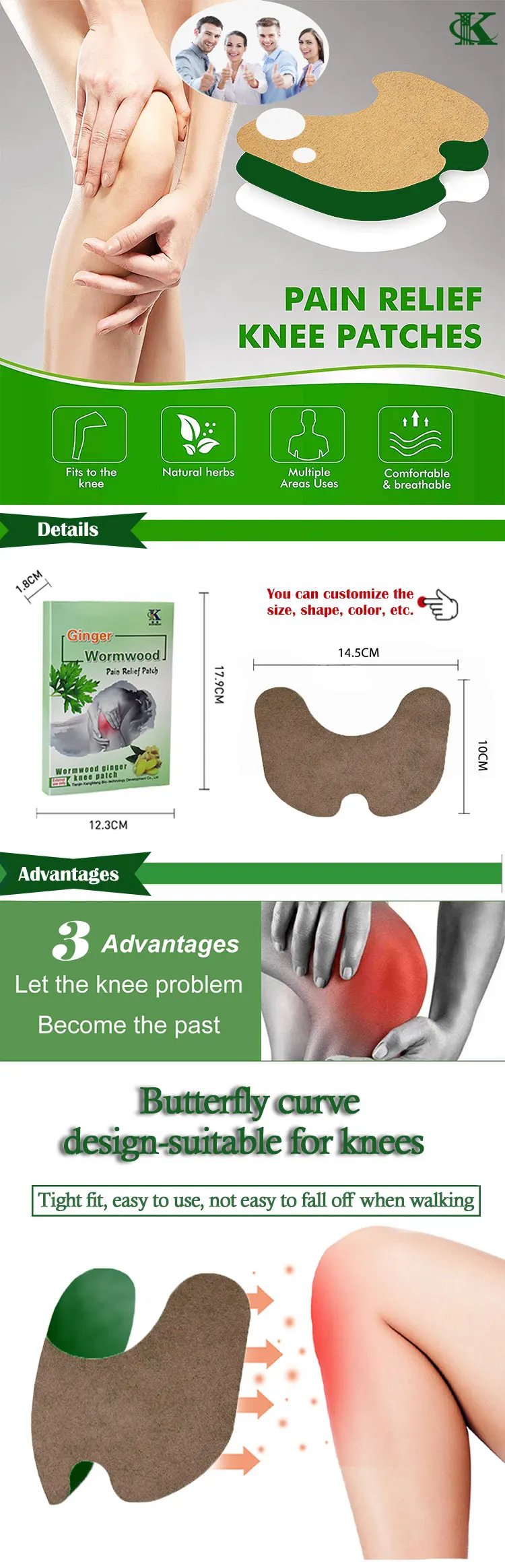 Rehabilitation Therapy Supplies Japanese Joint Sticker Plaster Herbal ...