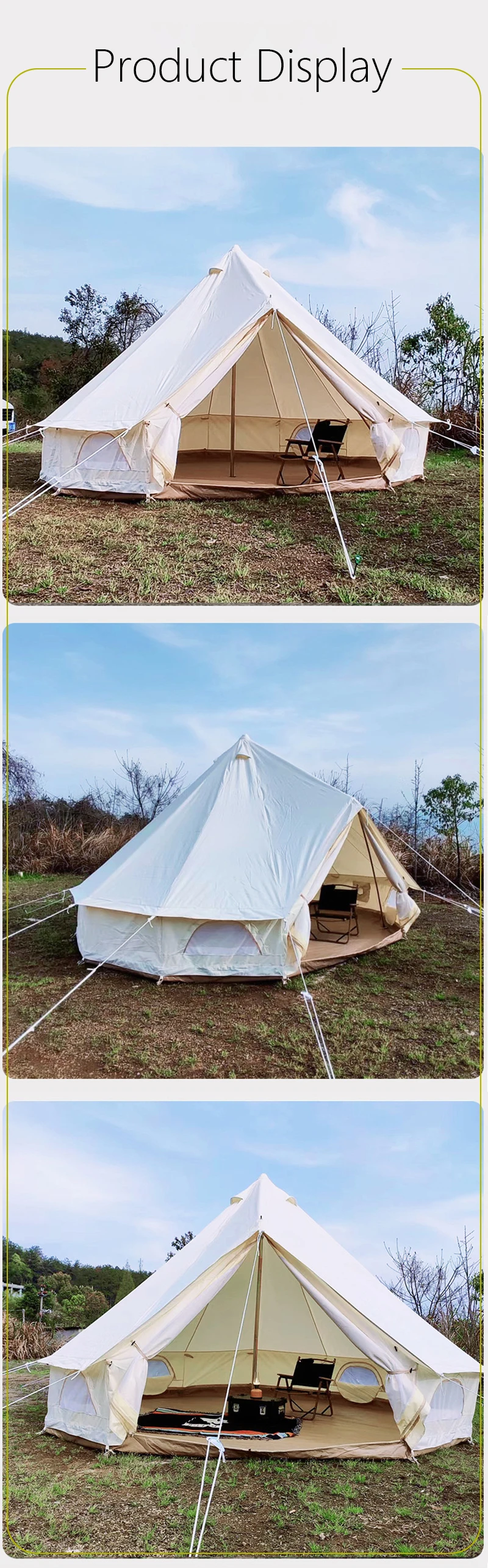 Four -door Luxury Pyramid Castle Waterproof And Thickened Multiplayer Picnic Bell Tent - Buy New ...