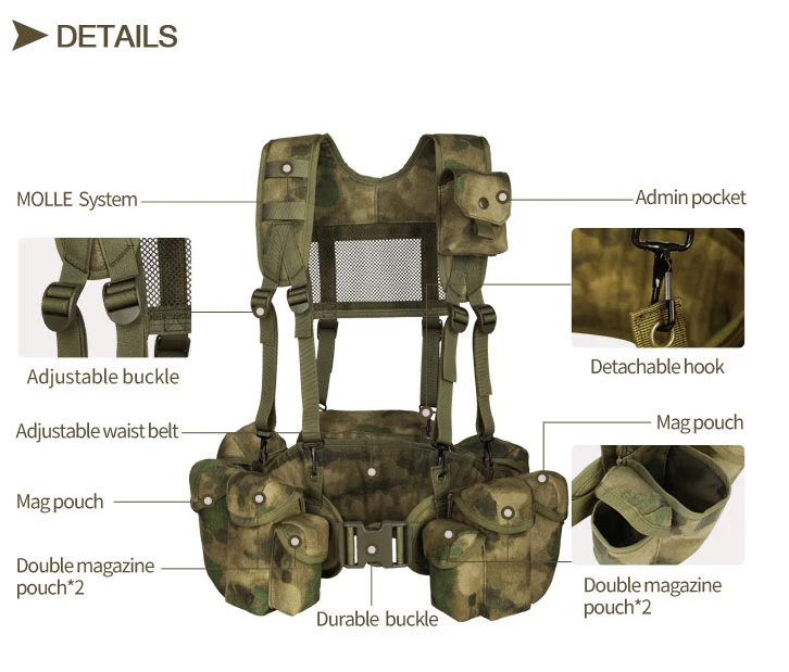 YAKEDA Tactico Load Carrier Vest - Padded Battle Belt