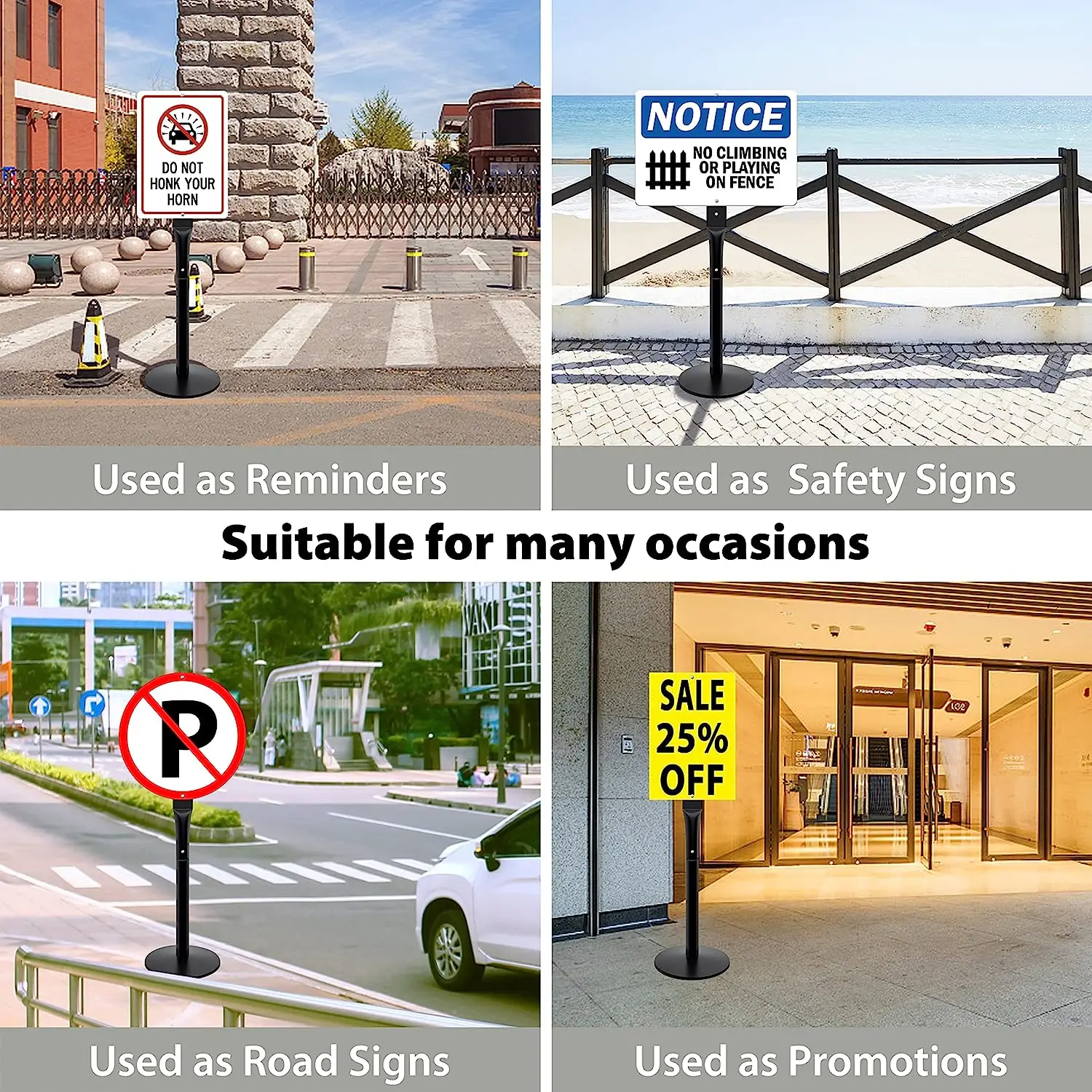 Heavy Duty Cast Iron Parking Sign Post Stand - Buy Water Filled Sign ...