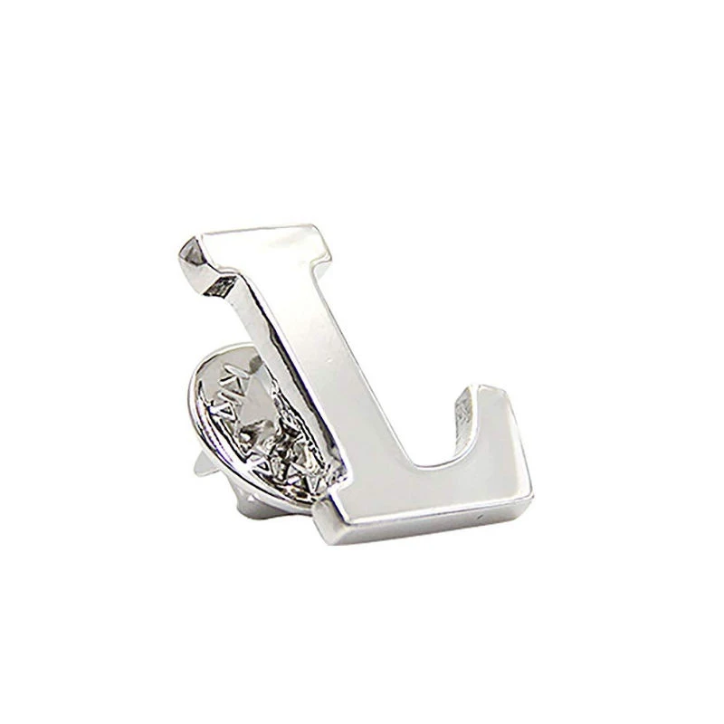 Custom Metal Gold Silver Blank Alphabet Letter Badge Magnet Initial ...