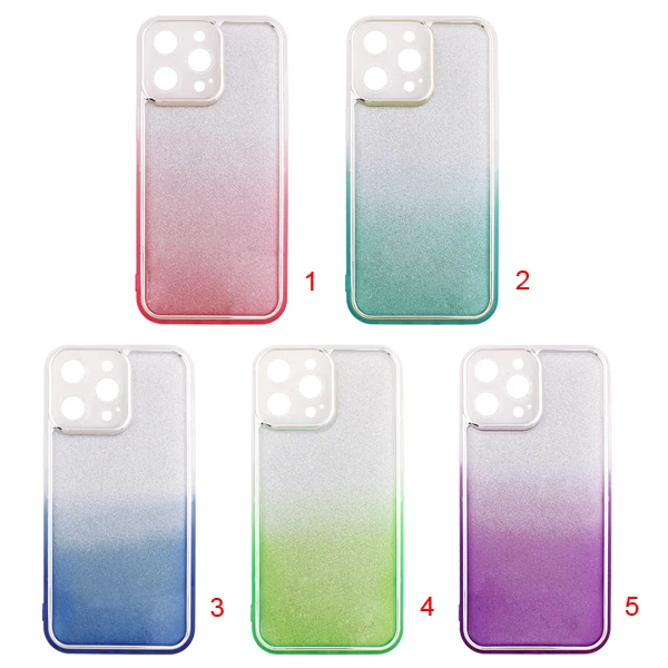 Phantom Staining + Silver Glitter Flakes Cell Phone Case For Iphone ...