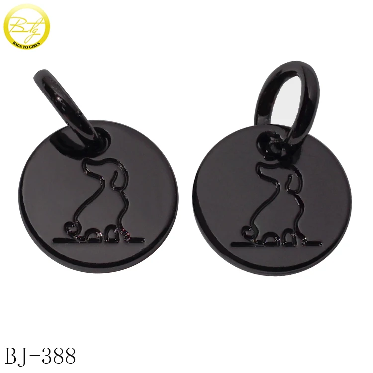 Jewelry Accessories Round Charms Custom Engraved logo Small hang Tags ...