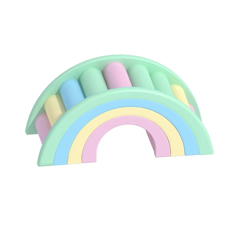 Pastel Color Customized Rainbow Bridge Soft Play - Max Capacity 100kg