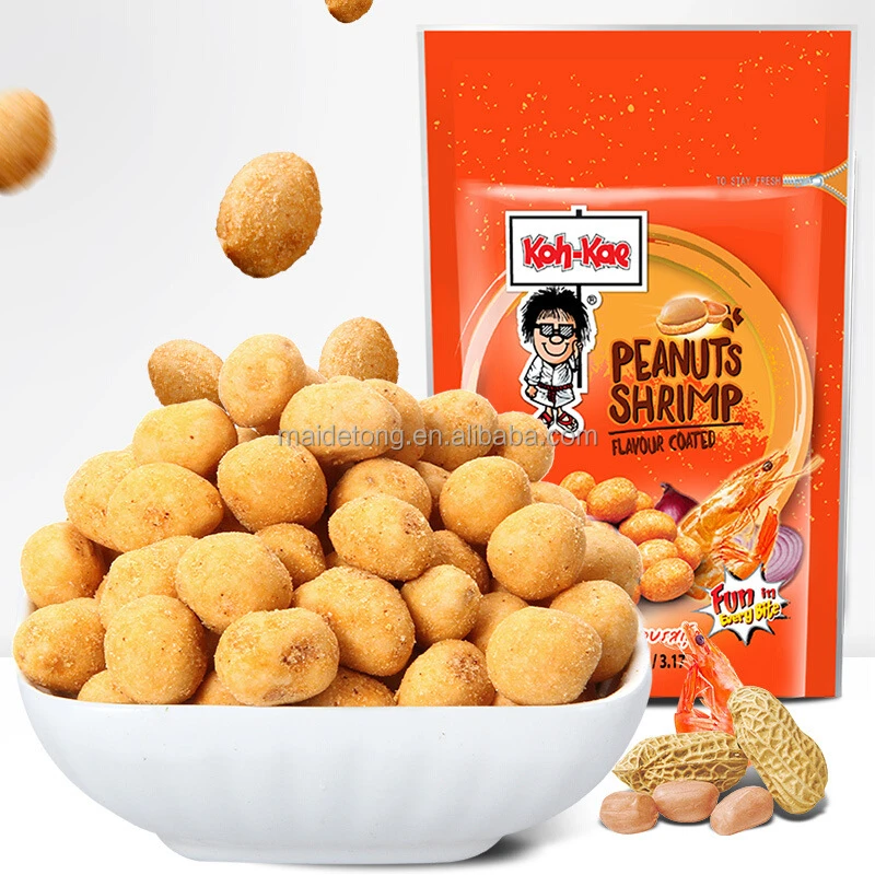 Koh-kae 90g Delicious Roasted Peanuts Bbq Flavoured Shrimp Flavoured ...
