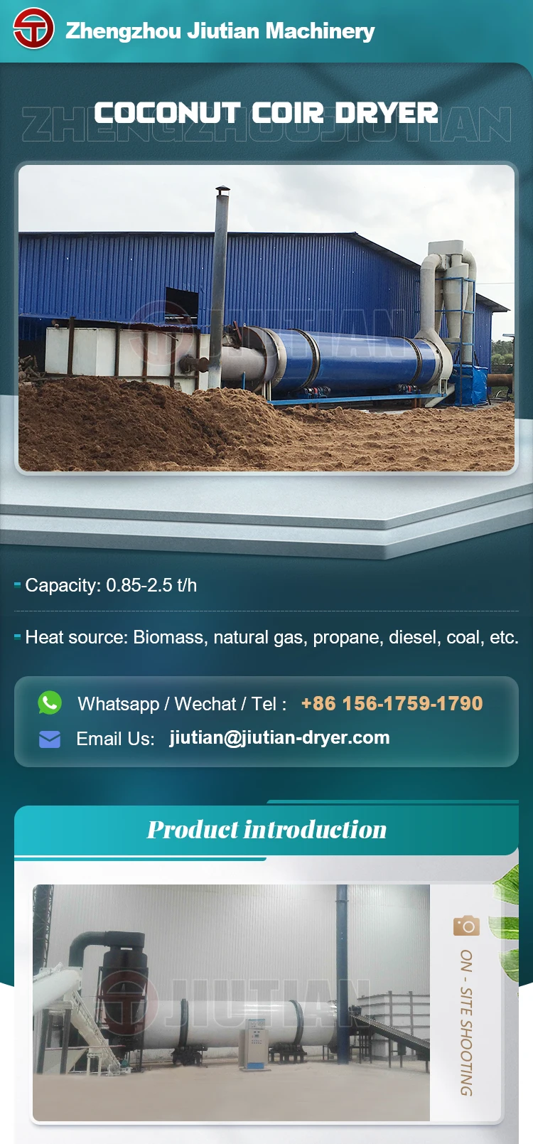 Hot Sale Coir Pith Rotary Dryer - Efficient Cocopeat Drying